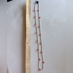 Jewelry | Beaded Dainty Pink Strawberry Choker Demure Necklace | Poshmark